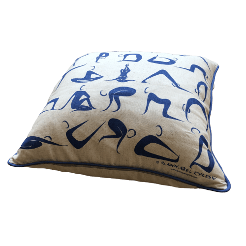 Yoga Cushion Cover by Annabel Eyres