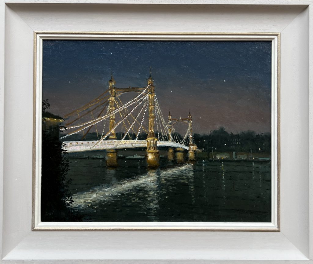 Albert Bridge at Night - SOLD - Riverside Gallery & Framing